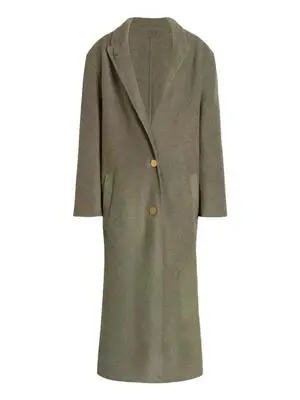 Alberta Ferretti Single-breasted Wool Coat - Green