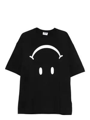 Moschino X Smiley Logo-print T-shirt - Black