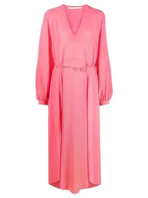 Stella McCartney Organic Silk Belted Dress - Pink