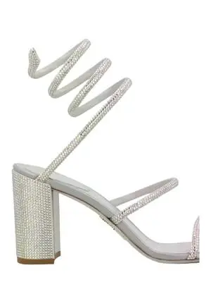 Rene Caovilla Cleo Crystal-embellished Sandals - Silver