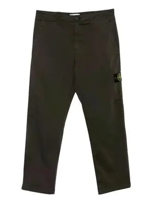 Stone Island Logo-patch Belt-loop Trousers - Brown