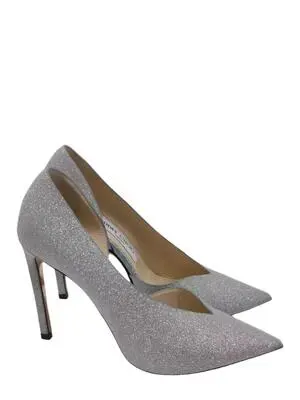 JIMMY CHOO Sophia Pointed-toe Pumps - Silver