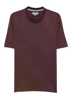 Canali Round-neck Short-sleeve T-shirt - Red