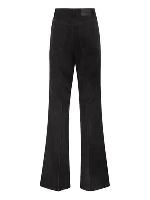 Sportmax Flared-leg Zip-detail Jeans Black