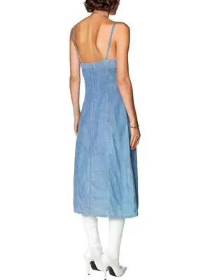 DIESEL® De-dressy Denim Midi Dress - Blue