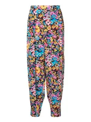 Stella McCartney Christelle Floral-print Tapered Trousers - Blue