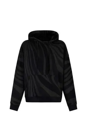 Roberto Cavalli Zebra-print Hoodie - Black