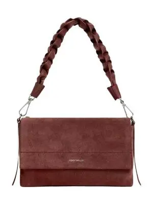 COCCINELLE Boheme Braided-strap Suede Shoulder Bag - Red