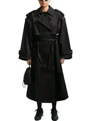Nike Double-breasted Trench Coat - Black