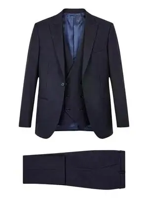 LUIGI BIANCHI MANTOVA Three-piece Single-breasted Suit - Blue