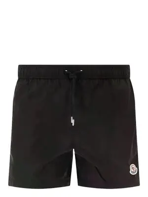 Moncler Logo-patch Swim Shorts - Black