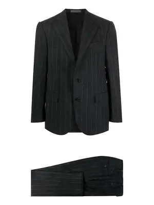 Corneliani Pinstripe-pattern Single-breasted Suit - Grey