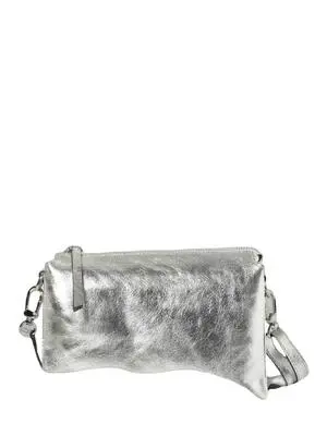 SKYTOS New Ale Pebbled Leather Shoulder Bag - Silver