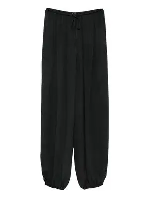 FORTE_FORTE Drawstring-waist Elasticated-cuff Trousers - Black
