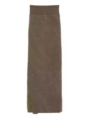 Rick Owens Flared Maxi Skirt - Brown