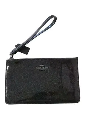 COACH VINTAGE Glitter Wristlet Bag - Black