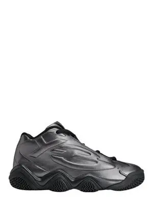 Y3 Megaball Sculptural Leather Sneakers - Silver