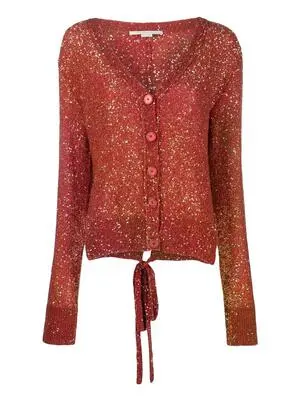 Stella McCartney Sequin-embellished Cardigan - Red