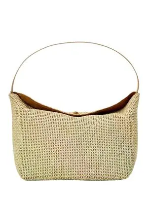 Christopher Esber Turnlock Raffia Shoulder Bag - Neutrals