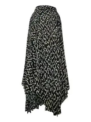 ISABEL MARANT VINTAGE Alena Asymmetric Pleated Skirt - Black
