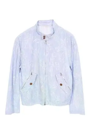 Hermès 2010s Chaîne D'ancre Stripe Jacket - Blue