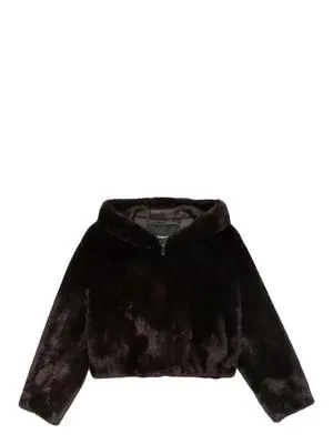 Pinko Faux-fur Hooded Jacket - Brown