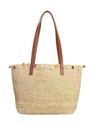 MC2 SAINT BARTH Logo-embroidered Shoulder Bag - Neutrals