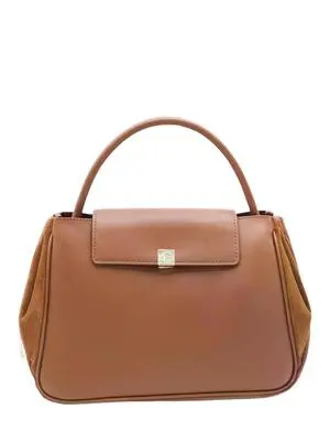 COCCINELLE Suede-panelled Leather Shoulder Bag - Brown