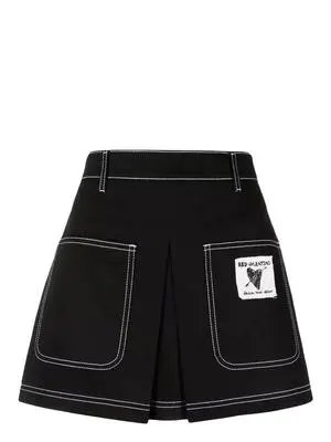 Red Valentino Logo-patch Skort - Black