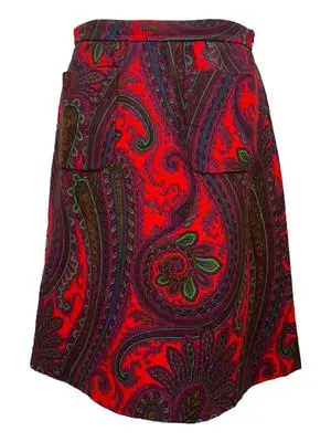 Miu Miu Paisley-print A-line Mini Skirt - Red