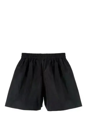 Red Valentino Pleated Flared Shorts - Black