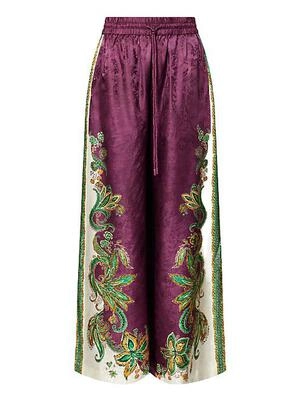 ALEMAIS Ruthie Printed Jacquard Silk-blend Trousers - Multi