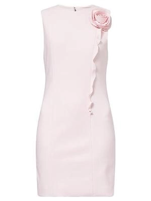 ROTATE BY BIRGER CHRISTENSEN Flower Sleeveless Crepe Mini Dress - Pink