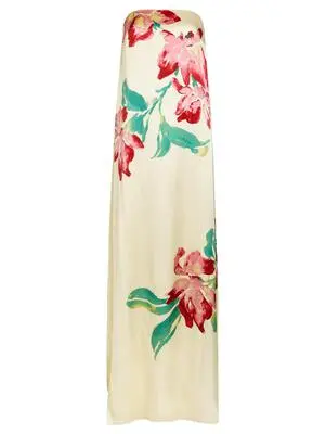 Rebecca Vallance Sunblush Bloom Floral-print Silk Maxi Dress - Multicoloured
