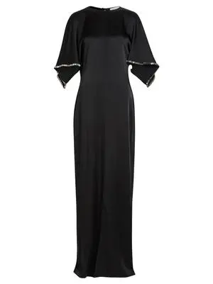 Stella McCartney Embellished Satin-crepe Maxi Dress - Black