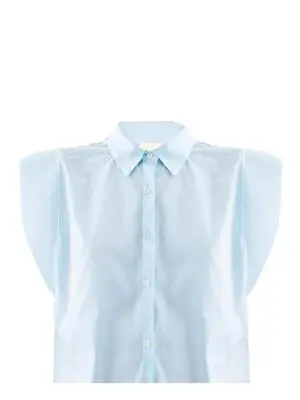 REISTOR The Perfect Summer Button Down In Cotton - Blue
