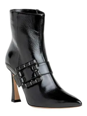 BEAUTIISOLES BY ROBYN SHREIBER Tammi Patent Leather Ankle Bootie - Black
