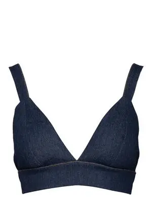 OFUURE Denim Bra Top With Adjustable Straps - Blue