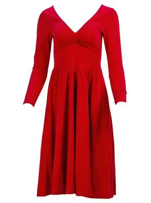 KRISTINIT Cherry Ballet Pinafore Dress - Red