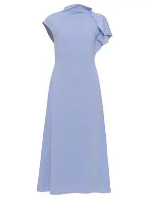 NISSA A-line Crepe Dress Baby - Blue