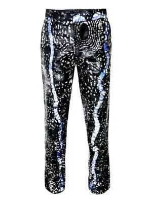 Chuks Collins White / Black / Grey Oke Adire Black Pant - White/black/grey