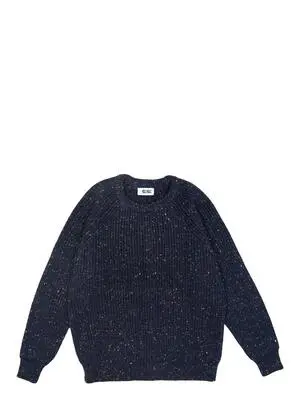 GIGI KNITWEAR Adam Fisherman Sweater In Navy Speckle - Blue
