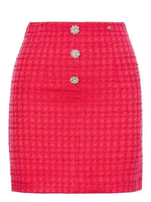 NISSA High-waisted Bouclé Skirt - Pink