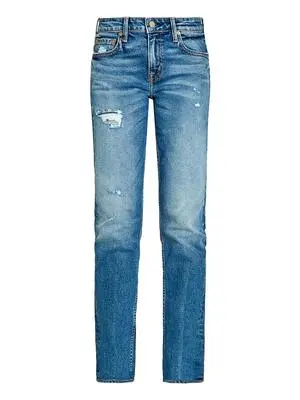 NOEND Ella Low Rise Mom Jeans In Palmer - Blue