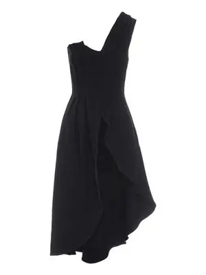 LAHIVE Billy Jean Asymmetrical Tweed Top - Black