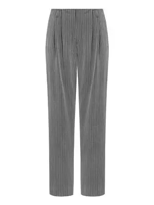 MANDRAGORA Straight Striped Trousers Gante - Grey