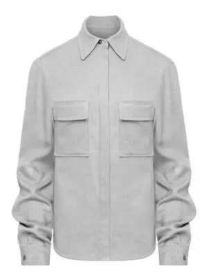 MANDRAGORA Oversized Viscose Blouse Omaro - Grey