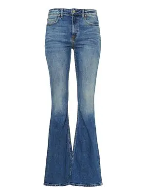 NOEND Grace Mid Rise Flare Jeans In Kodiak - Blue