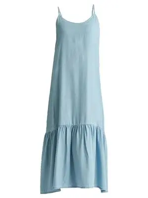 REISTOR Flowy Maxi Tencel Dress In Denim - Blue