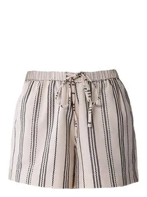 REISTOR Regular Drawstring Shorts In Stripes - White